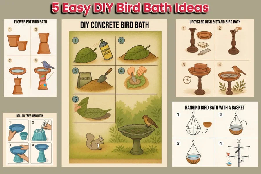 Easy DIY Bird Bath Ideas for Your Yard – Birdfy