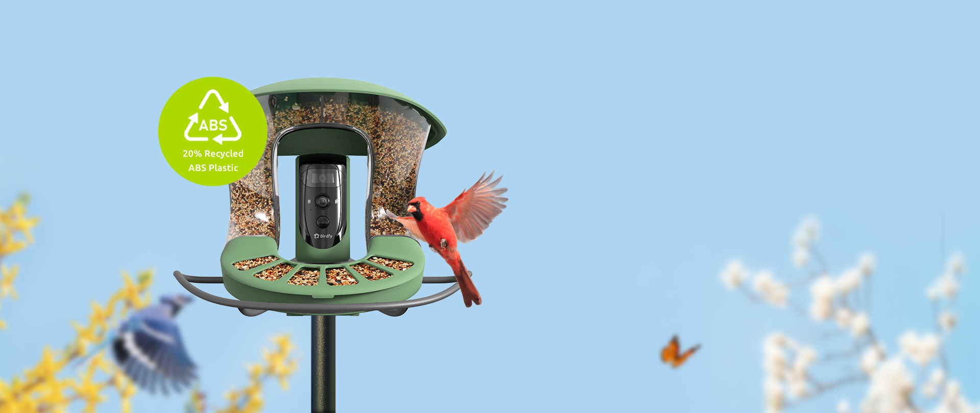 Bird Feeder Camera with Portrait & Wide-angle Camera - Birdfy Feeder 2 Pro