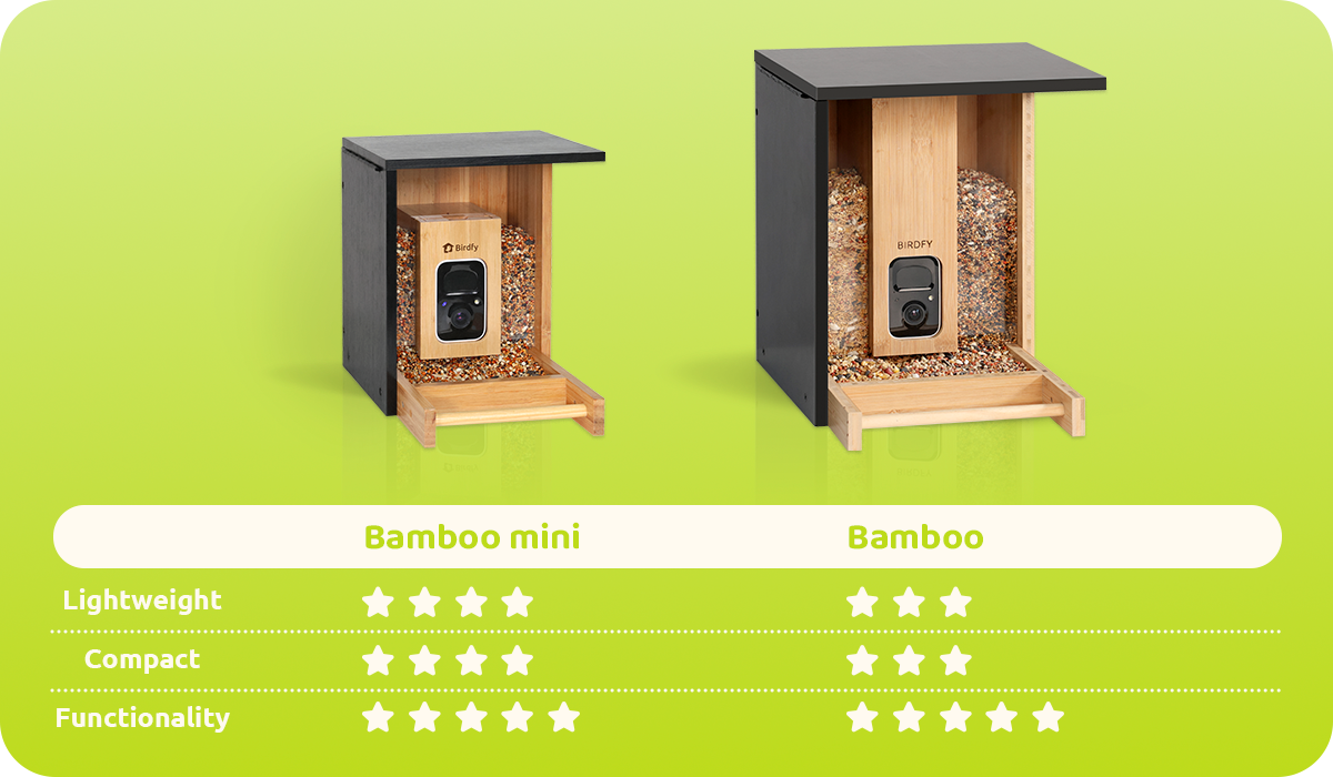 Birdfy Feeder Bamboo Mini - Bird Feeder With Camera