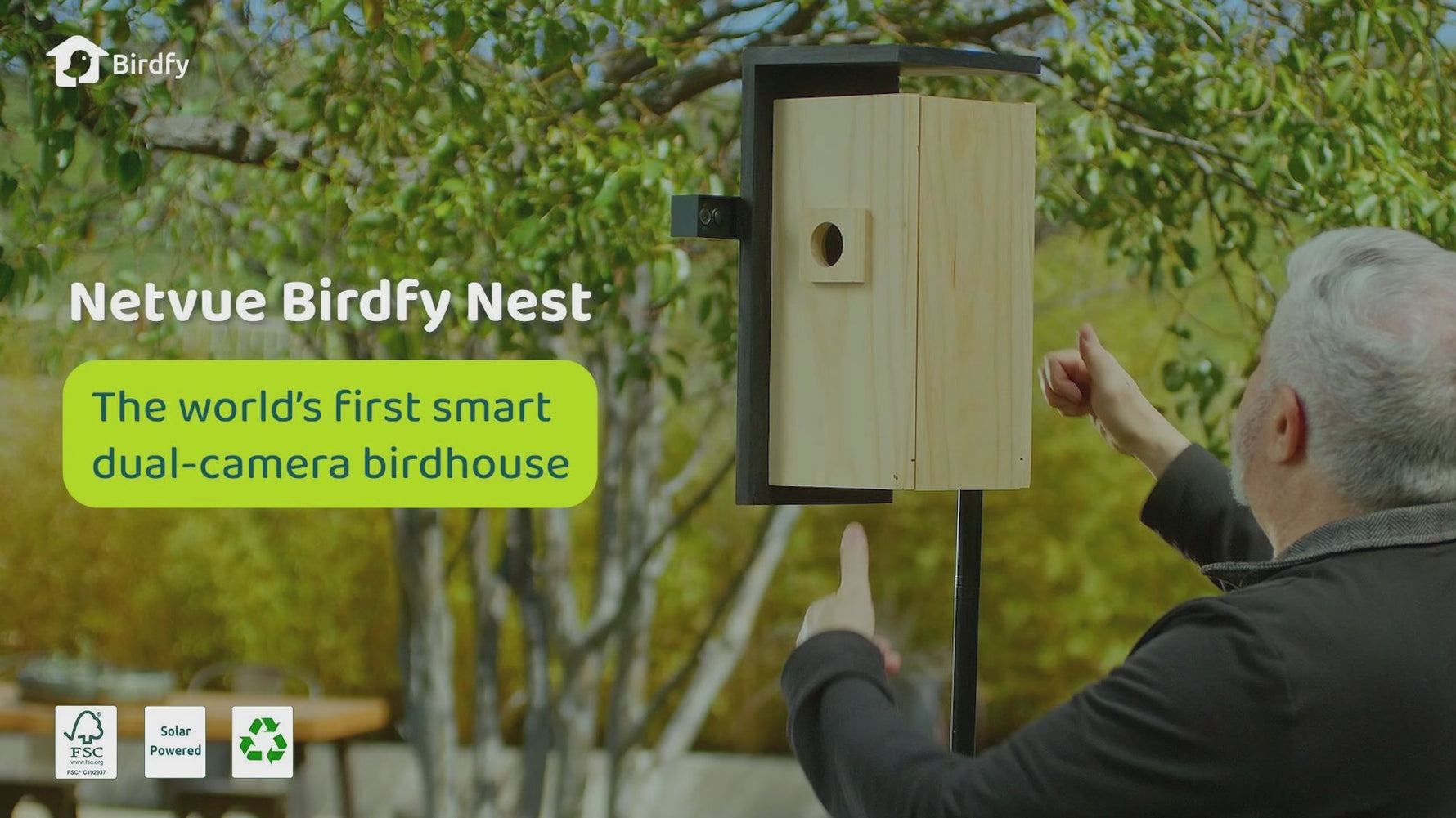Birdfy Nest - Smart Bird House with Dual Cameras